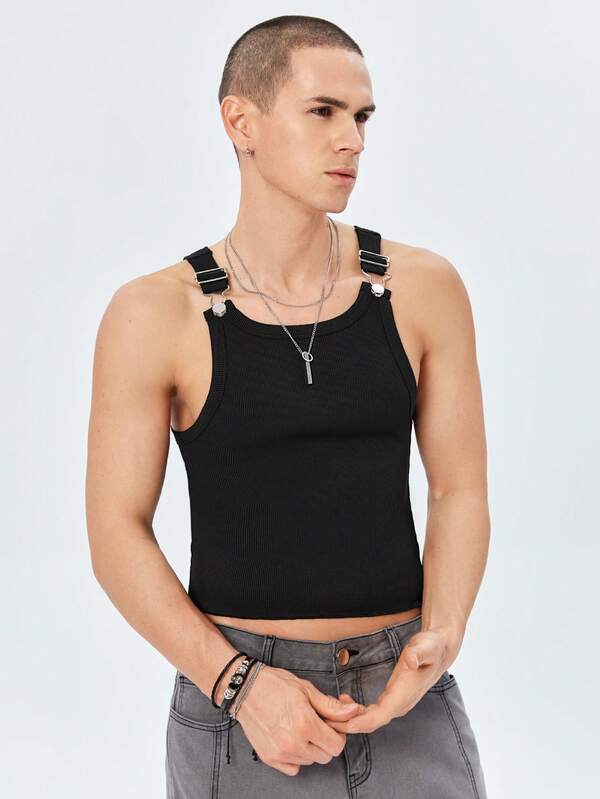 ROMWE Avant Men Solid Tank Top | SHEIN UK