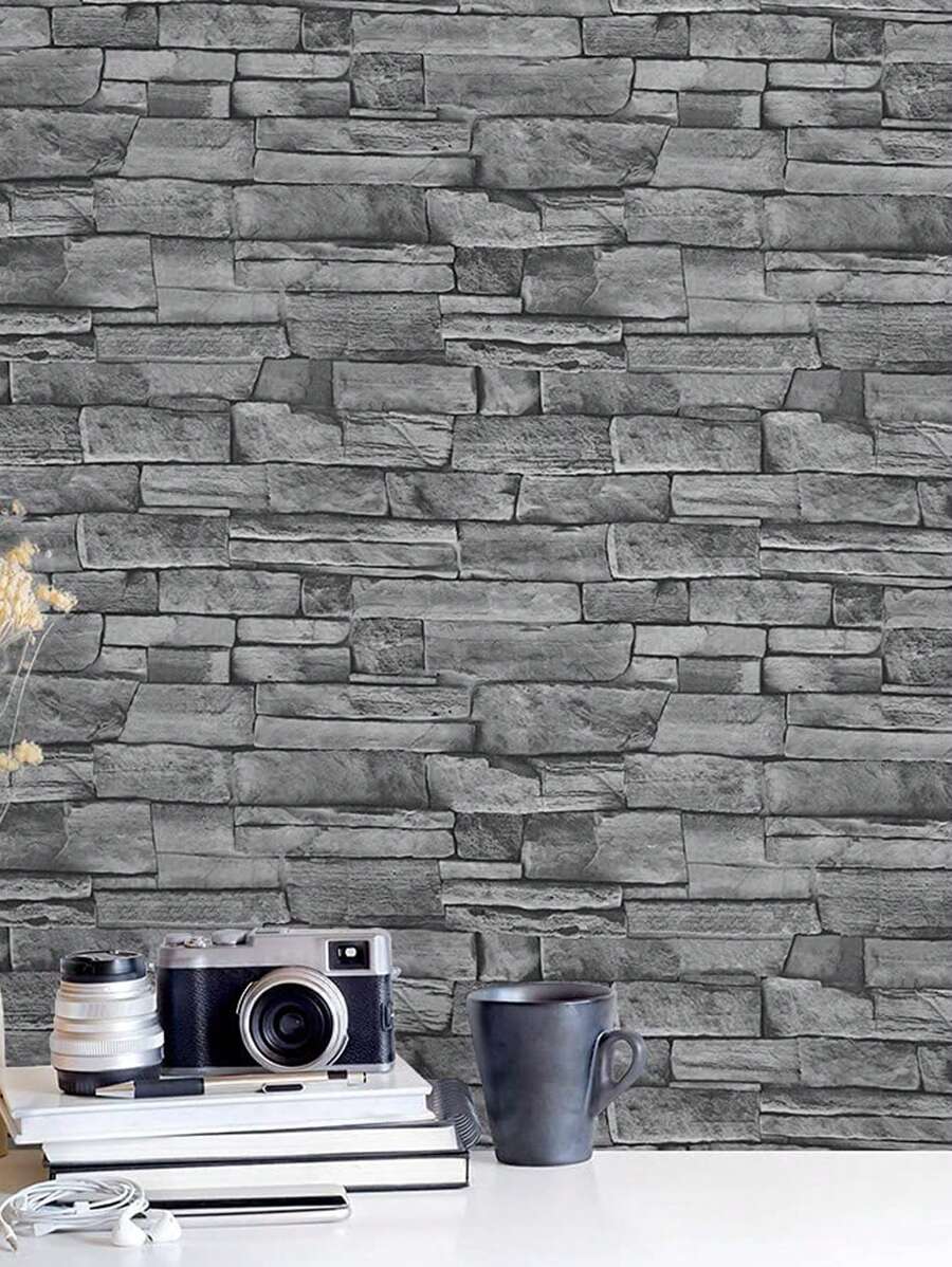 1roll Brick Pattern Wall Paper, Modern Brick Pattern PVC Wall Adhesive ...