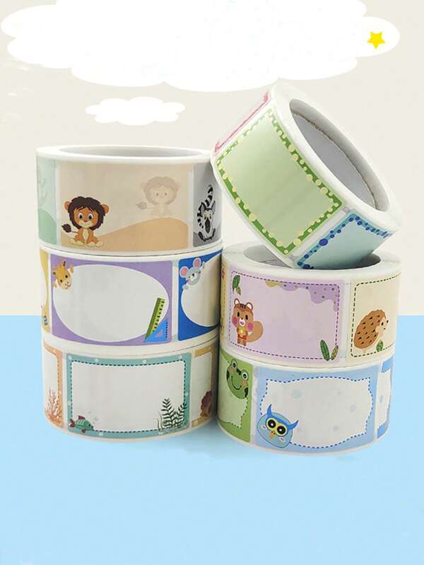 200pcs/roll Animal Pattern Label Sticker, Cute Multi-purpose Writable ...