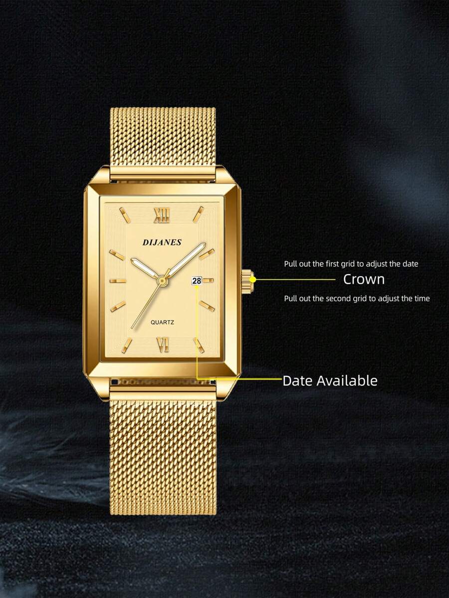 DIJANES Homens 1 peça Relógio de quartzo Minimalista | SHEIN Brasil