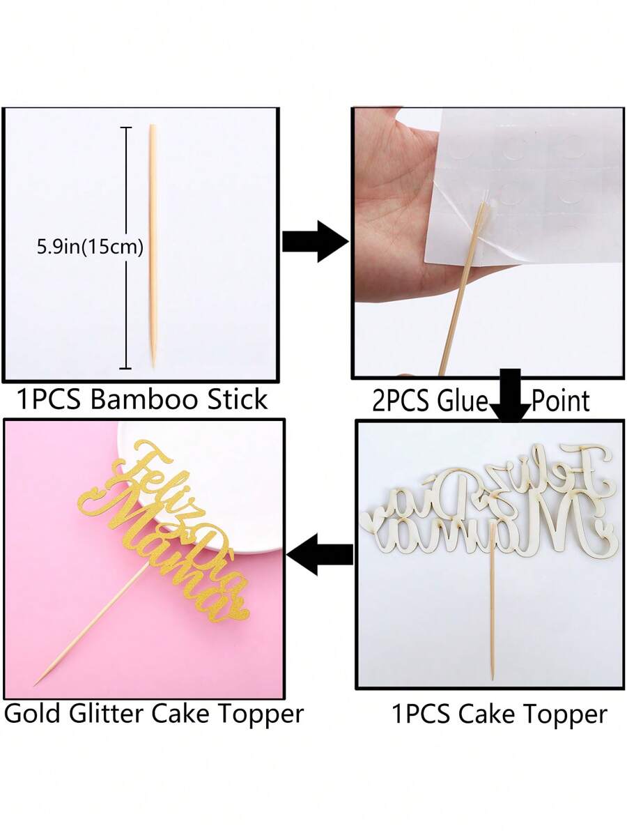 1pc Feliz Dia Mama Cake Topper Happy Mothers Day In Spanish Cake Decoration Shein Usa