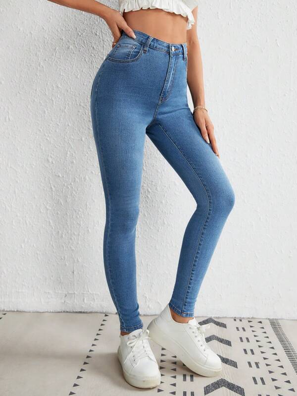 SHEIN Frenchy Jeans skinny tasca inclinata | SHEIN ITALIA
