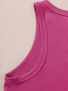 SHEIN MOOSTA Two Tone Crop Tank Top | SHEIN USA