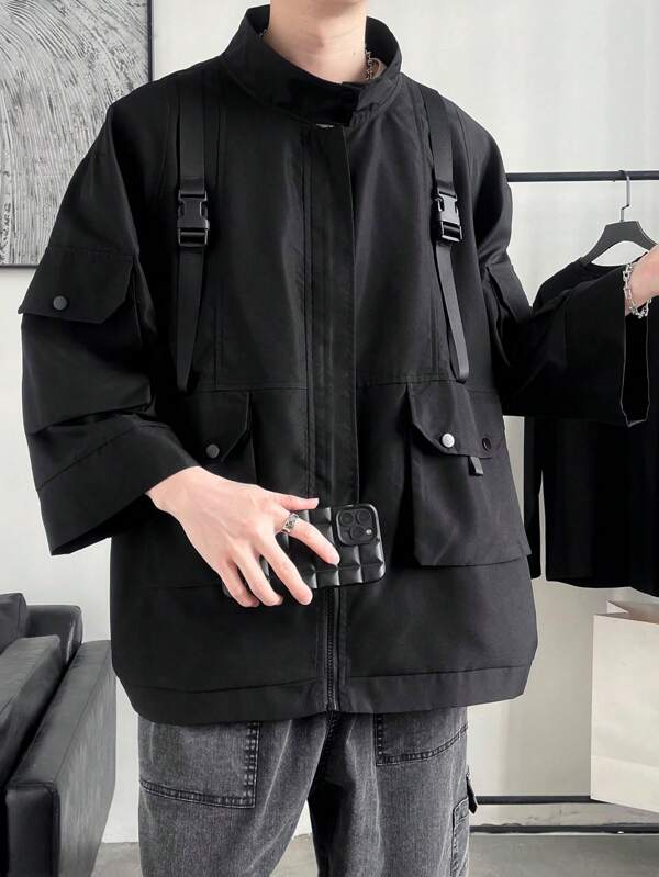 Manfinity EMRG Homme Veste à boucle zippé poche à rabat | Mode en ligne ...