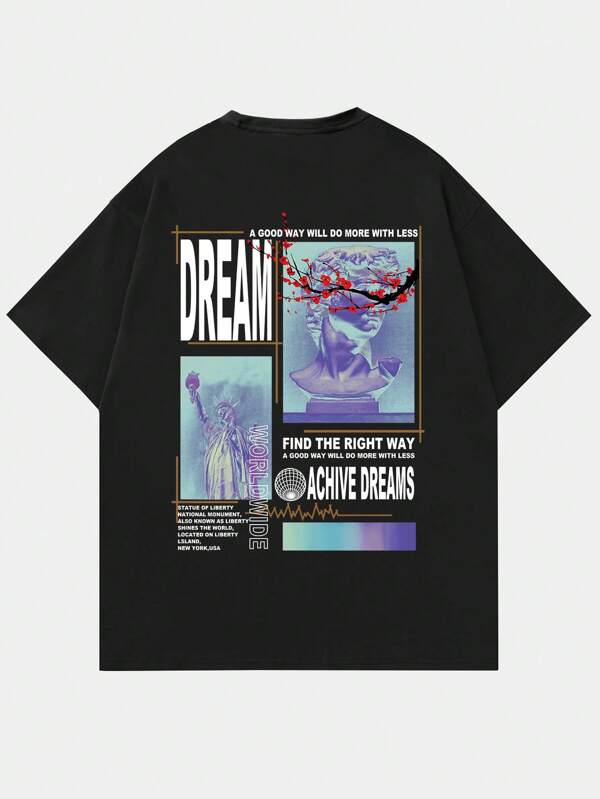 ROMWE Street Life Guys Sculpture Graphic Tee | SHEIN UK