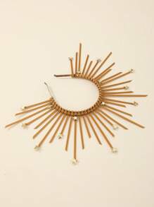 1pc Women's Five-pointed Star Queen Princess Crown With Ties Headband ...