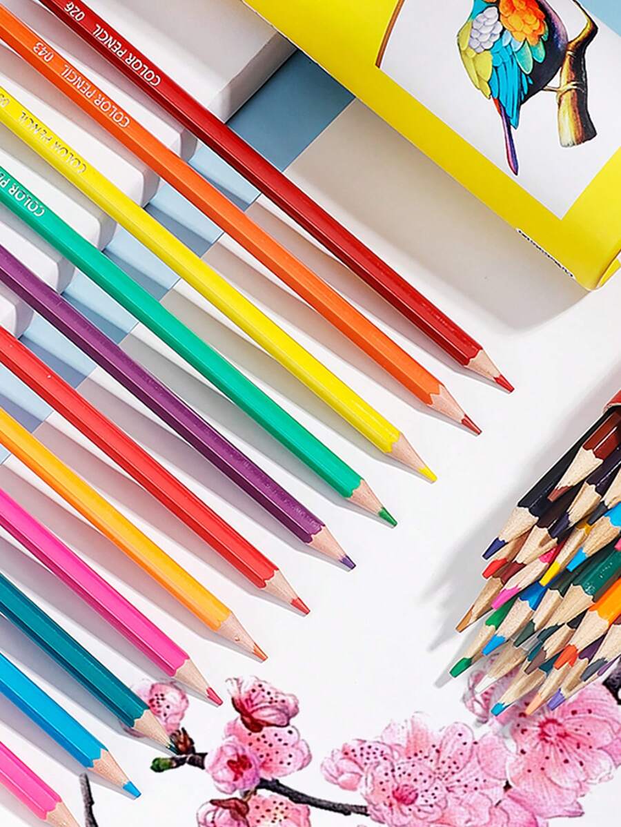 72pcs Mixed Color Coloring Pencil Set, Basics Multi-purpose Color ...