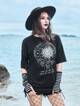 Goth Sun & Moon Graphic Oversized Tee | SHEIN USA