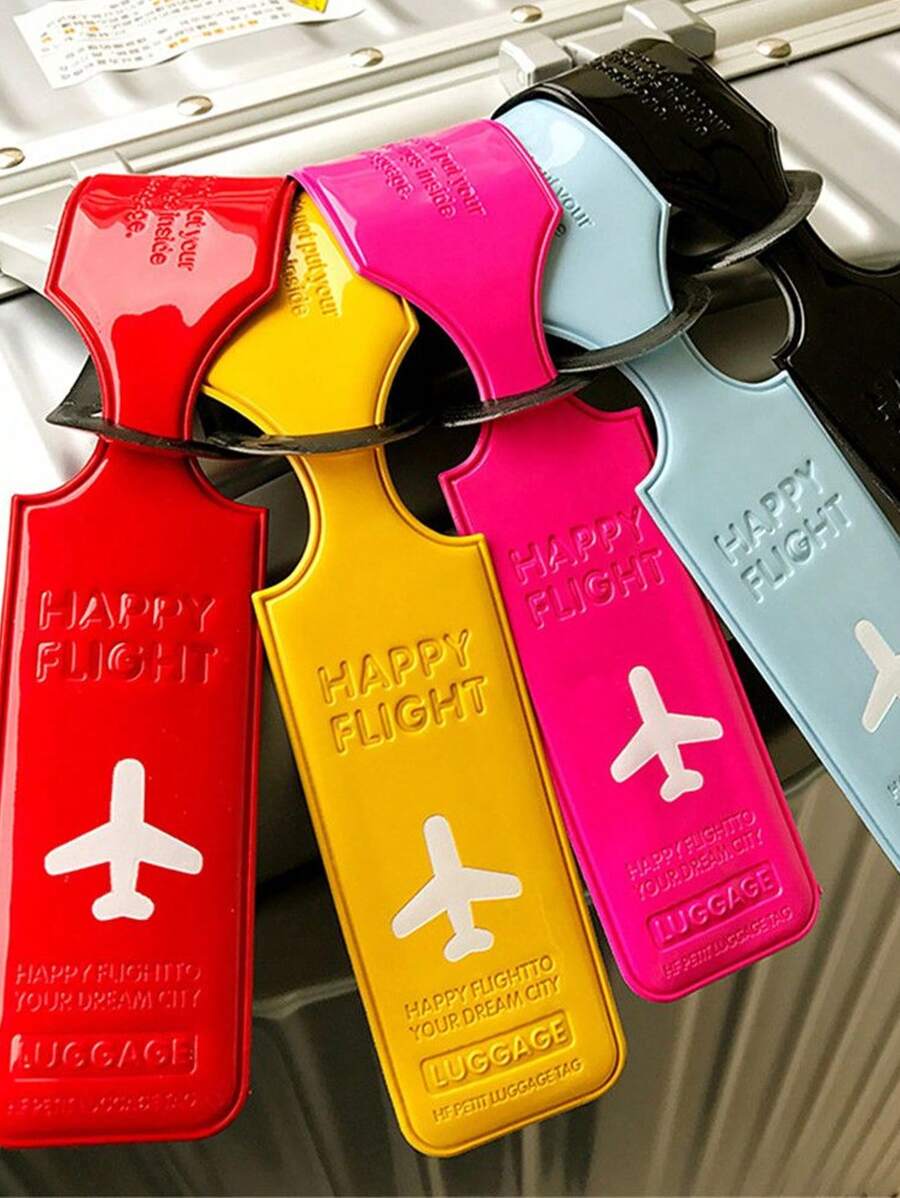 Airplane Luggage Tag, Travel Suitcase Anti-Lost Label With Name Card ...