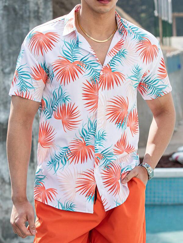 Manfinity RSRT Men Tropical Print Shirt | SHEIN USA
