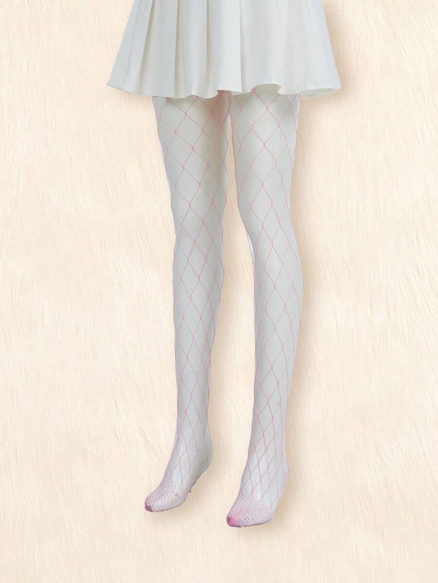 ROMWE Kawaii 3pairs Solid Fishnet Mesh Tights | SHEIN USA