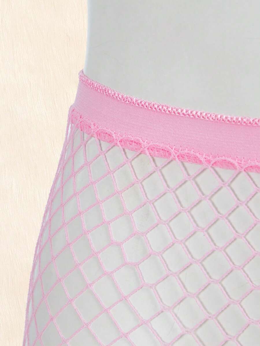 ROMWE Kawaii 3pairs Solid Fishnet Mesh Tights | SHEIN USA