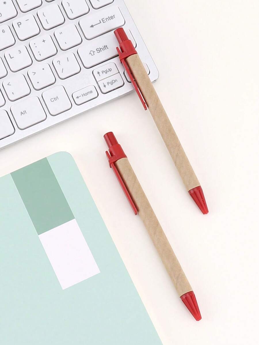 1pc Two Tone Press Type Ballpoint Pen, Simple Portable Writing Pen For ...
