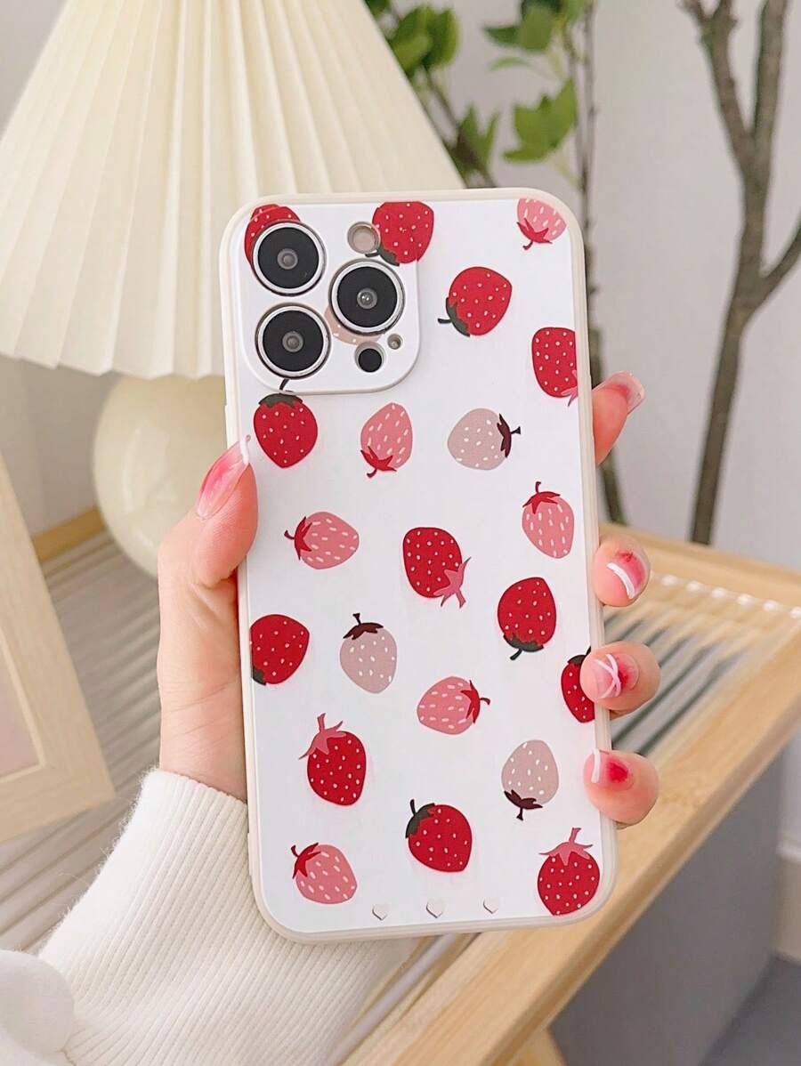 Strawberry Pattern Phone Case | SHEIN USA