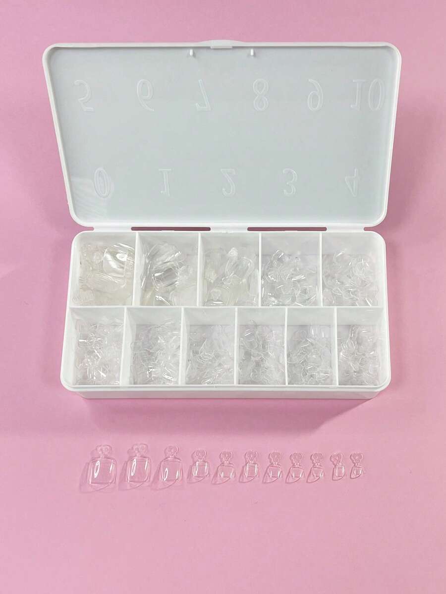 Elevate Your Style with 550pcs Short Square Clear Fake Toenail Clear ...