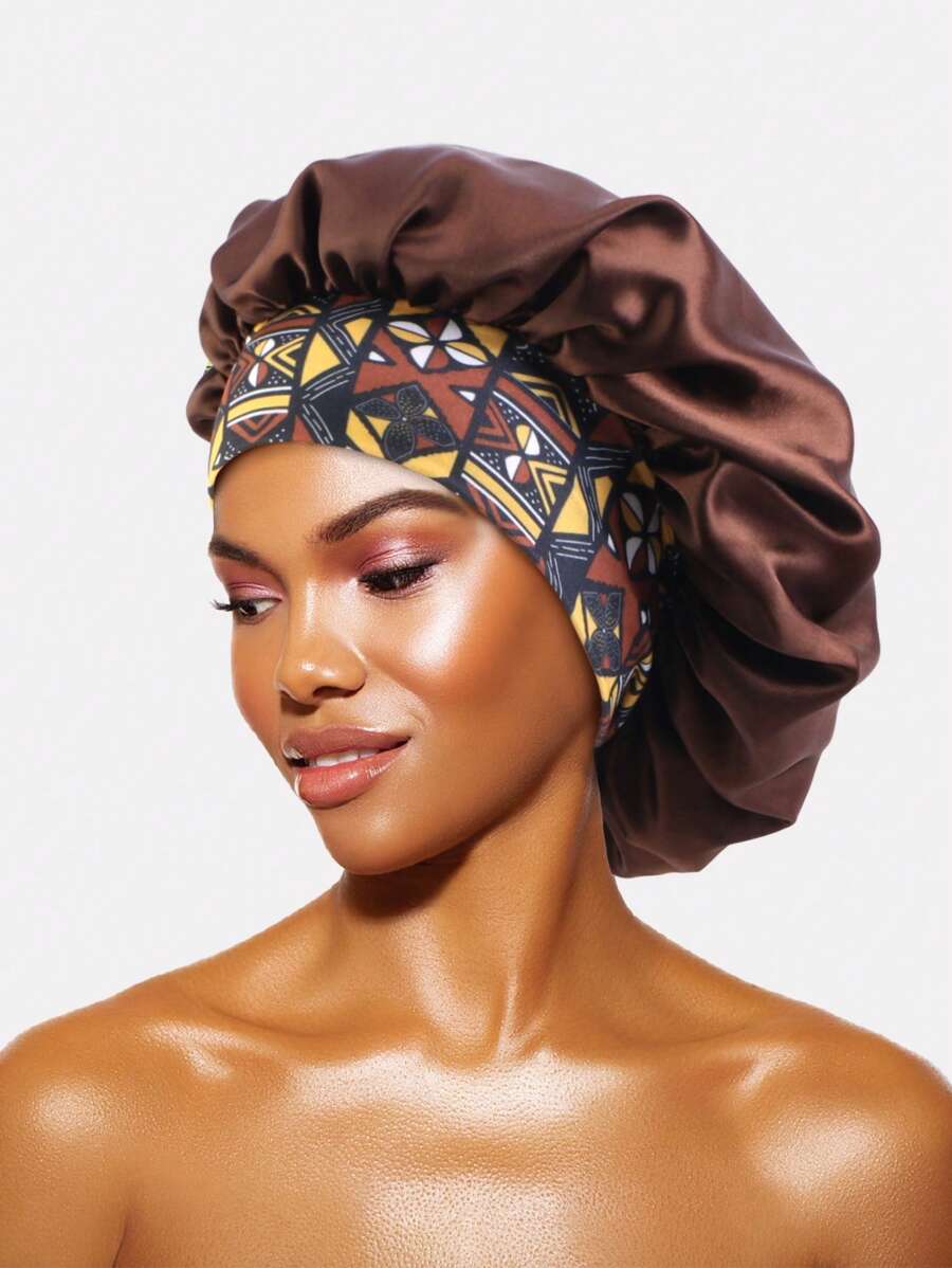 Geometric Pattern Hair Bonnet | SHEIN USA