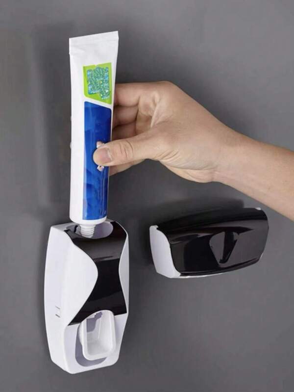 2pcs/set black plastic fully automatic extruded toothpaste holder ...