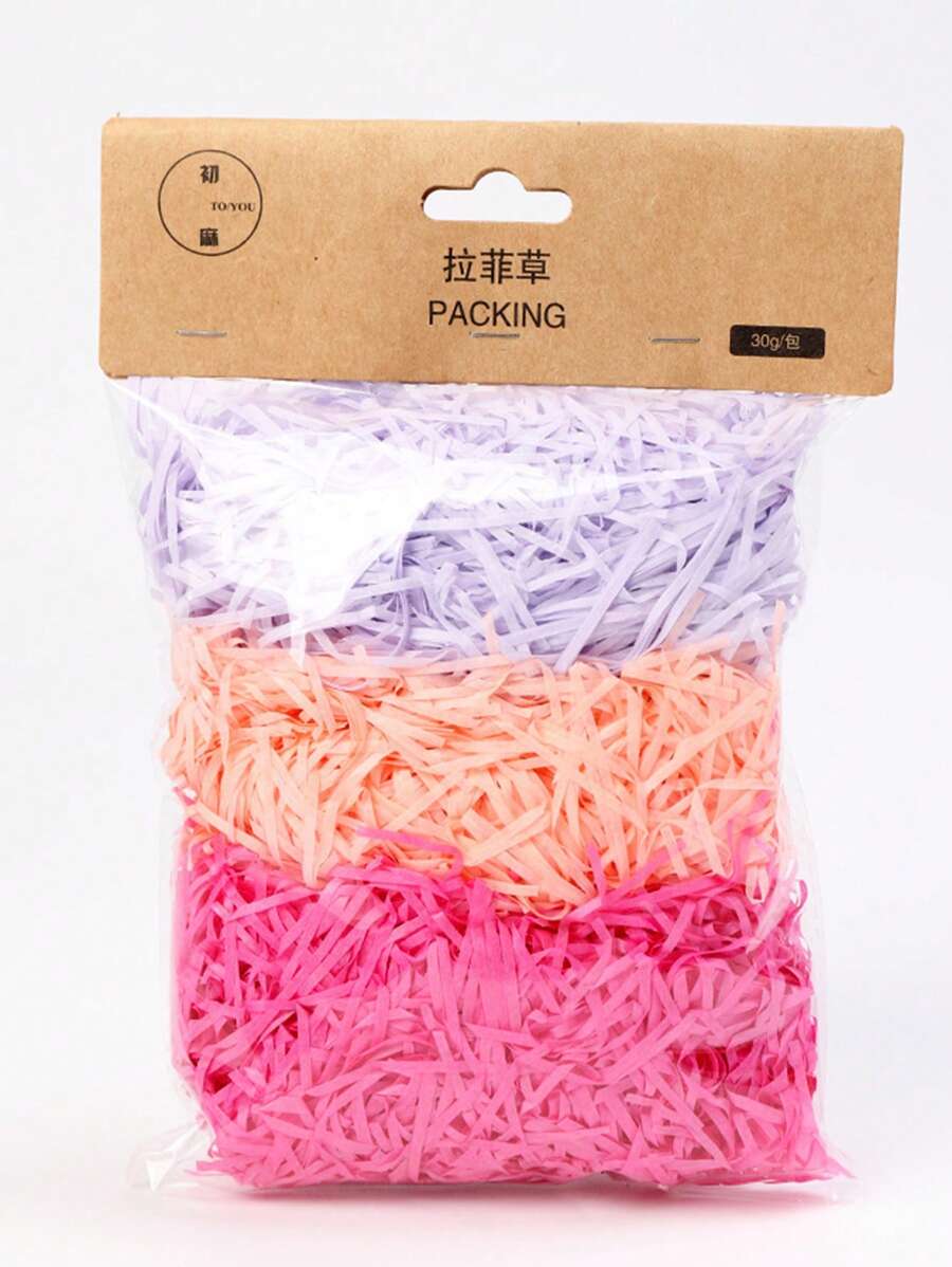 1pack Gift Wrap Crinkle & Filler Paper, Colorblock Shredded Paper For ...