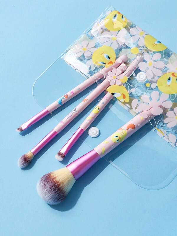 LOONEY TUNES X SHEIN 4pcs Makeup Brush Set | SHEIN EUR