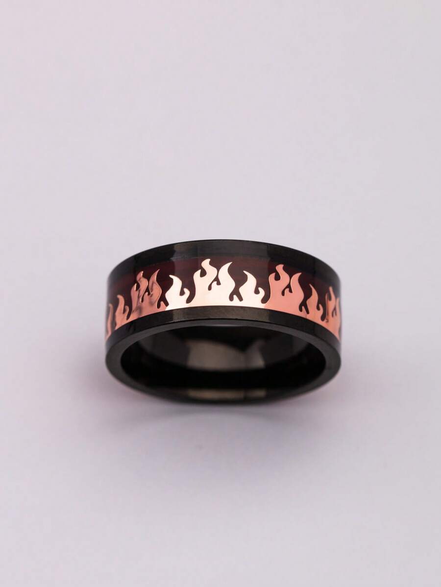 Men Flame Pattern Ring, For Jewelry Gift And Party | SHEIN USA