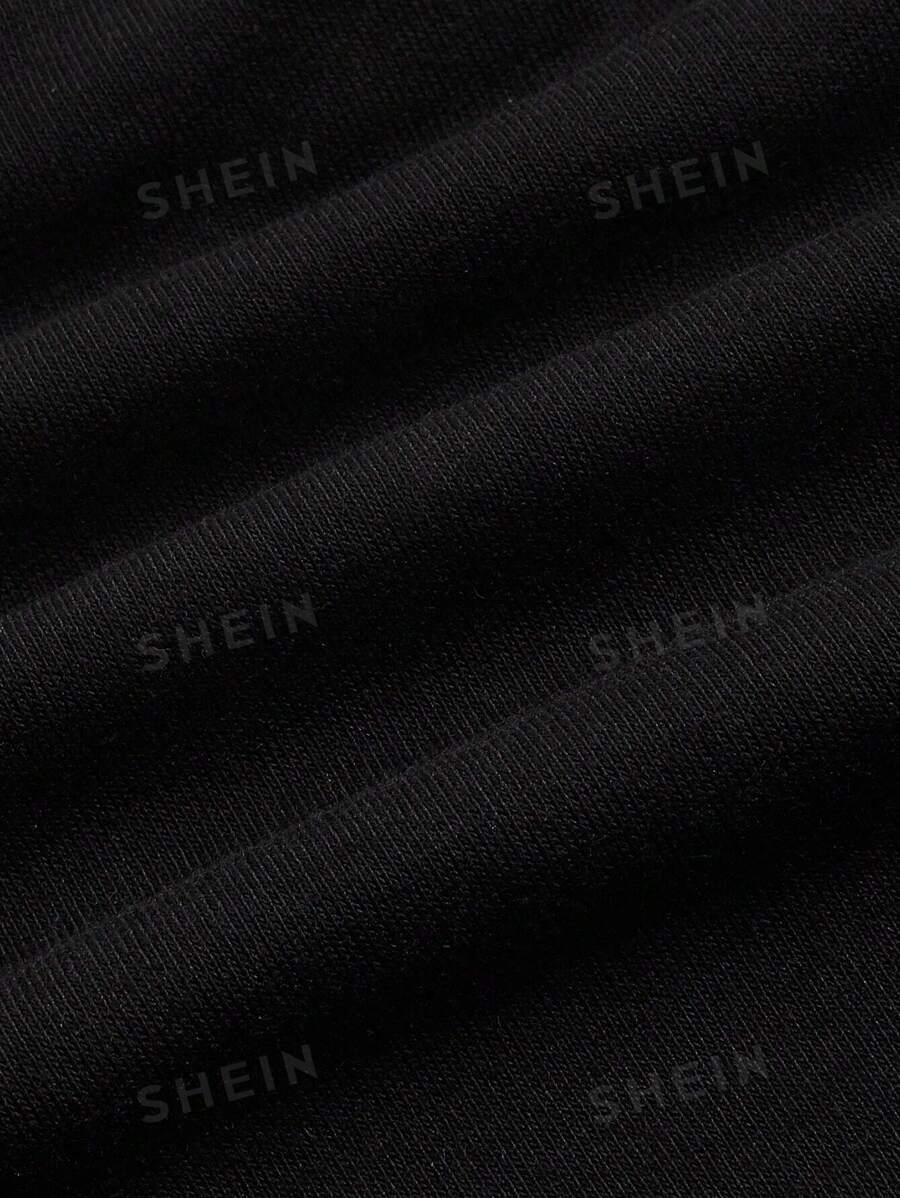 SHEIN ICON Slogan Graphic Drawstring Side Y2k Crop Top Thinking Alone ...