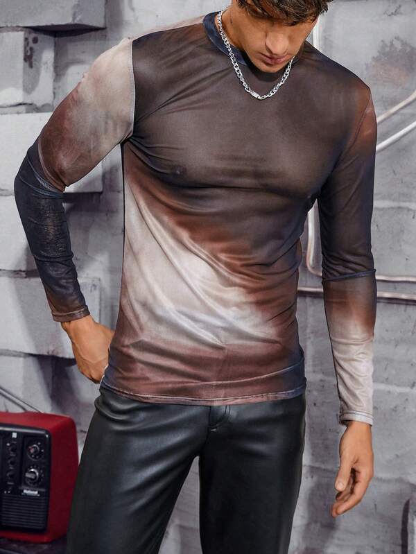 Manfinity Fever City Men Tie Dye Mesh Tee | SHEIN USA