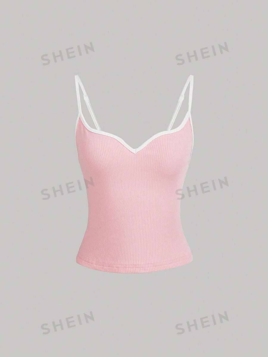 SHEIN MOD Contrast Binding Cami Top | SHEIN UK