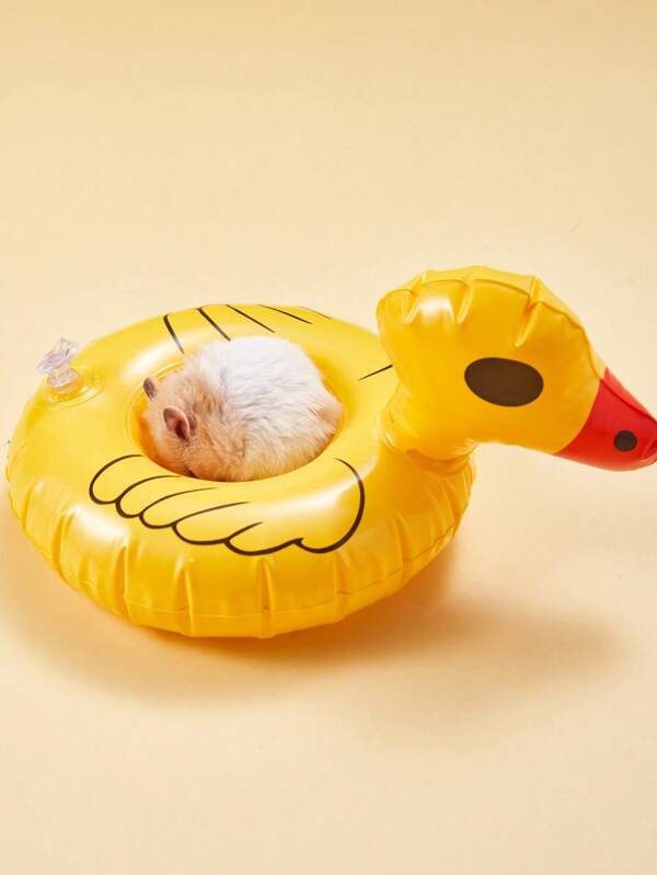 1pc Cartoon Duck Design Hamster Swimming Ring Toy For Small Animal For ...