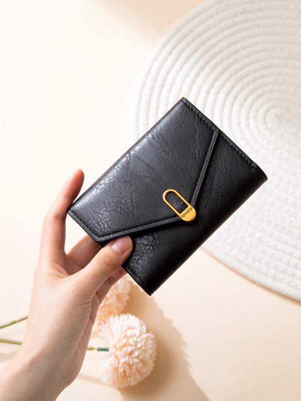 Minimalist Small Wallet Trifold Black | SHEIN USA