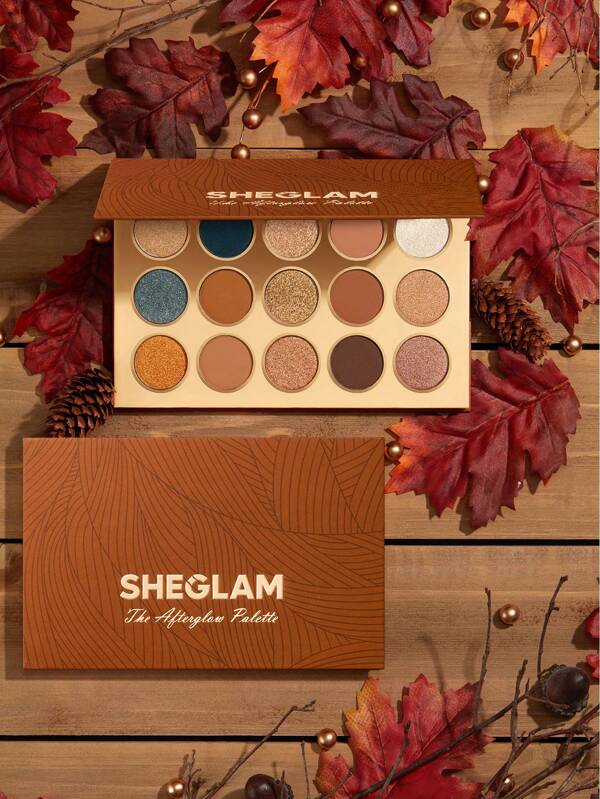 SHEGLAM Afterglow Palette 15-Color Matte Gilding Shimmer Eyeshadow ...