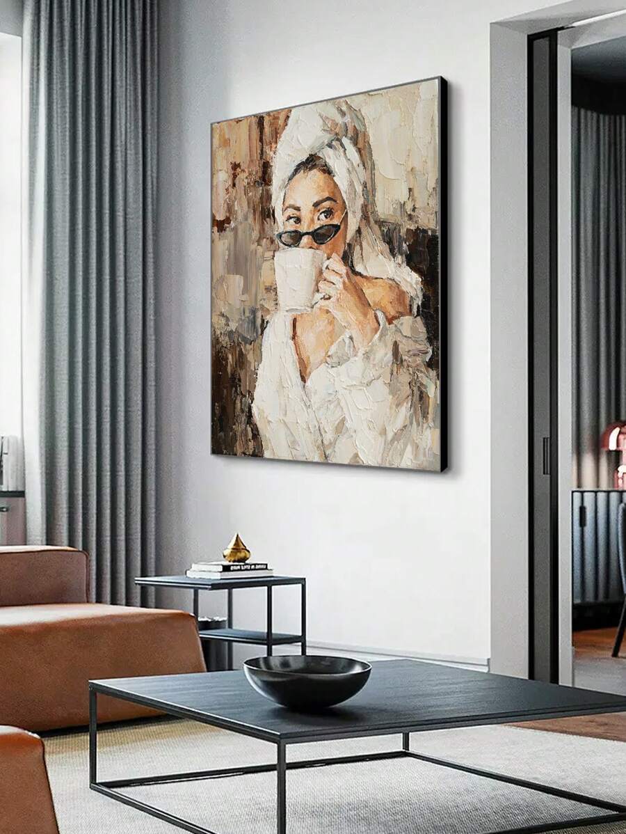 Figure Graphic Unframed Painting, Modern Chemical Fiber Hanging Wall ...