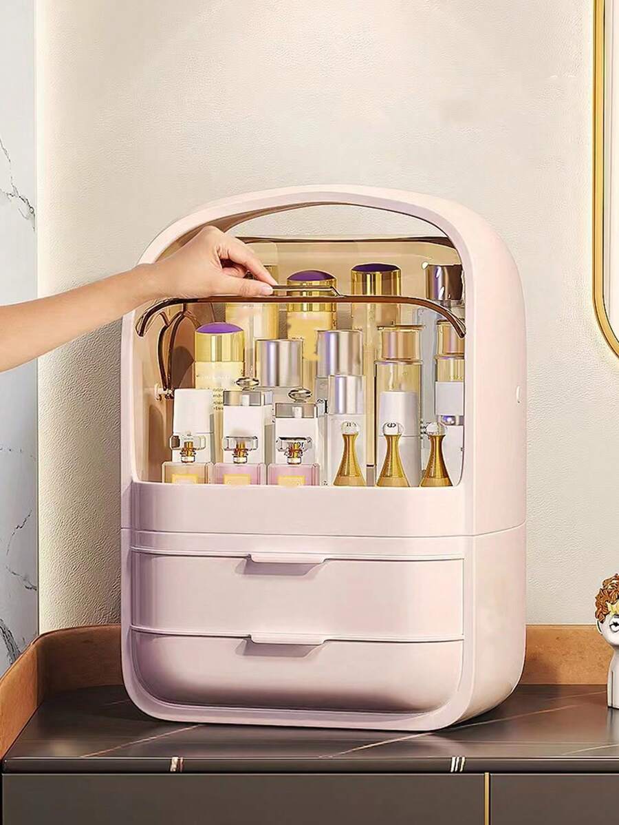 Desktop Makeup Organizer,Room,Home,Bedroom,Bathroom,House,Pink Room ...