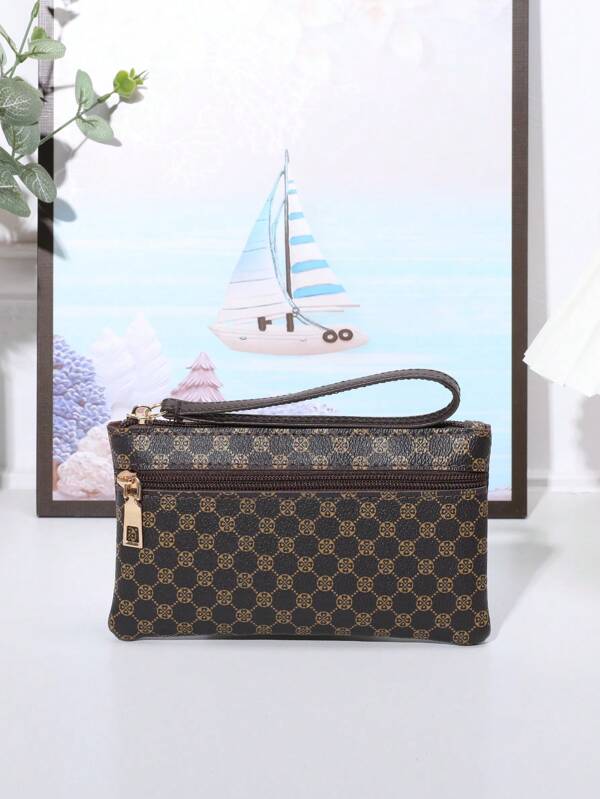 Women's Dual-zipper Floral Print Phone Wallet | SHEIN