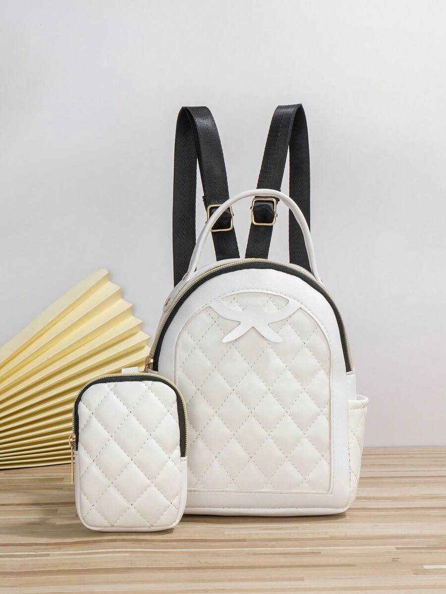 Mini Classic Backpack Quilted With Small Pouch | SHEIN USA