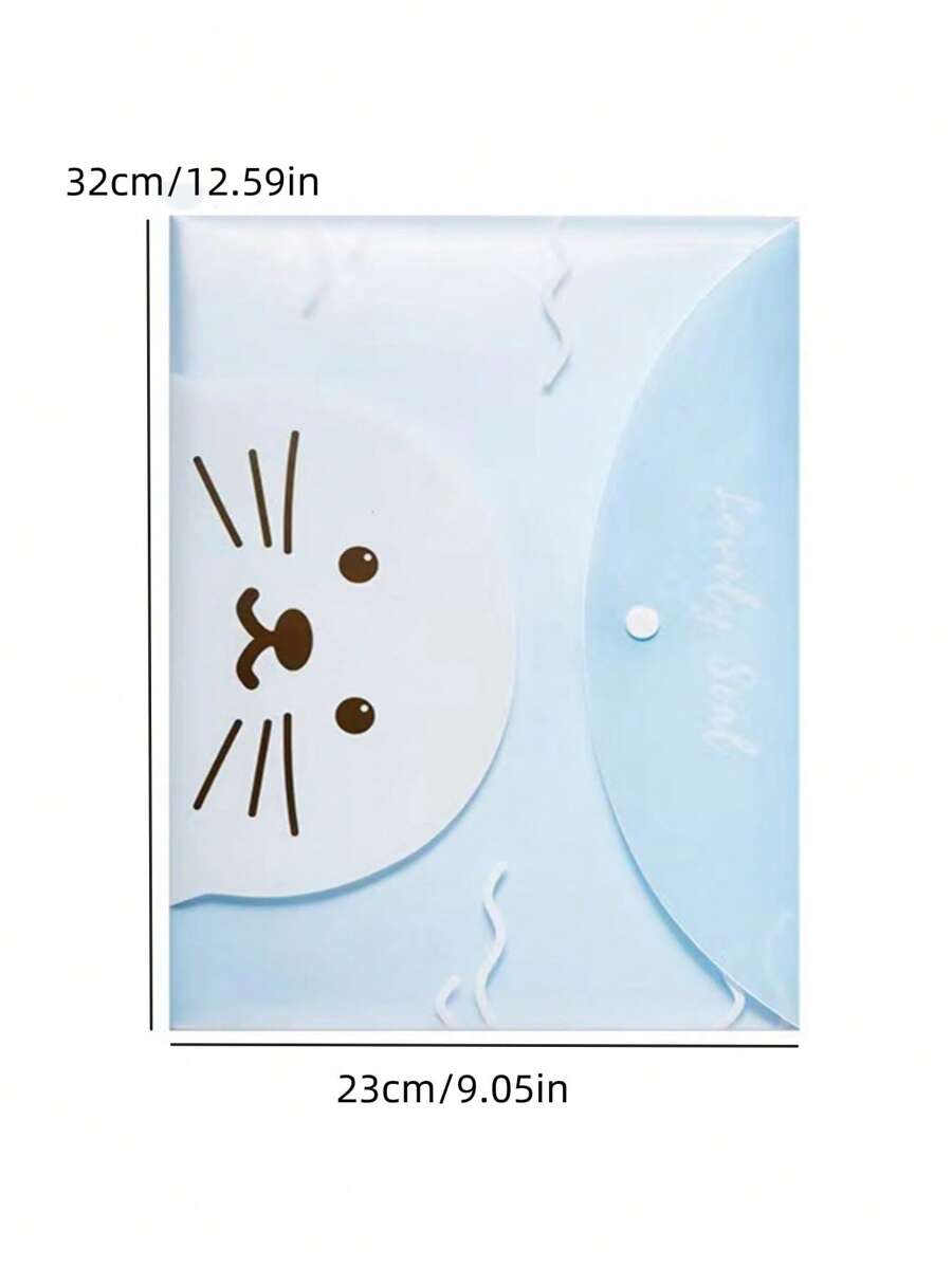 4pcs/set Cartoon Animal Pattern A4 Size Document Bag, Cute Cartoon ...