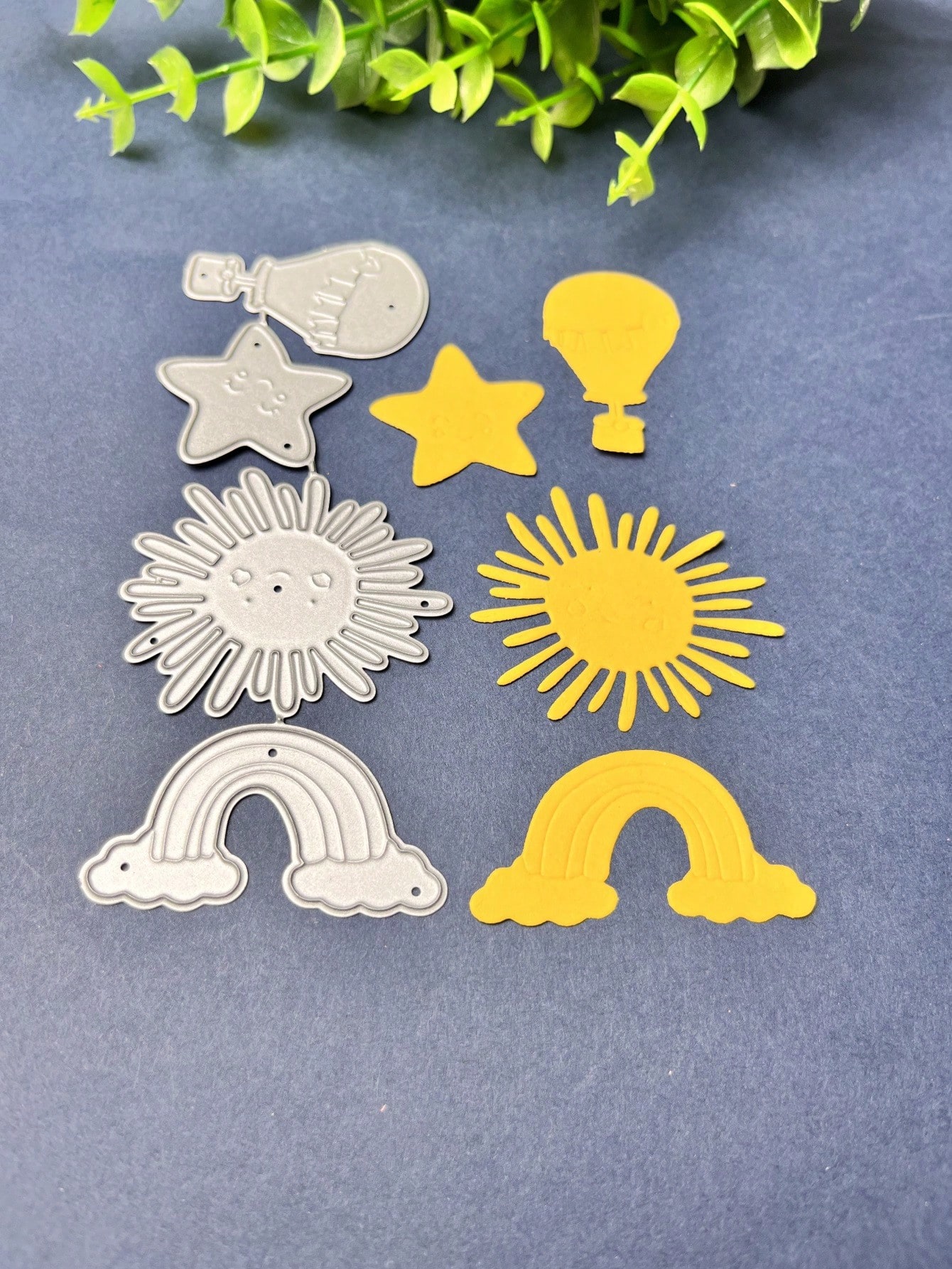 1pc Sun & Star Design Cutting Die, Modern Carbon Steel Rainbow Shaped ...