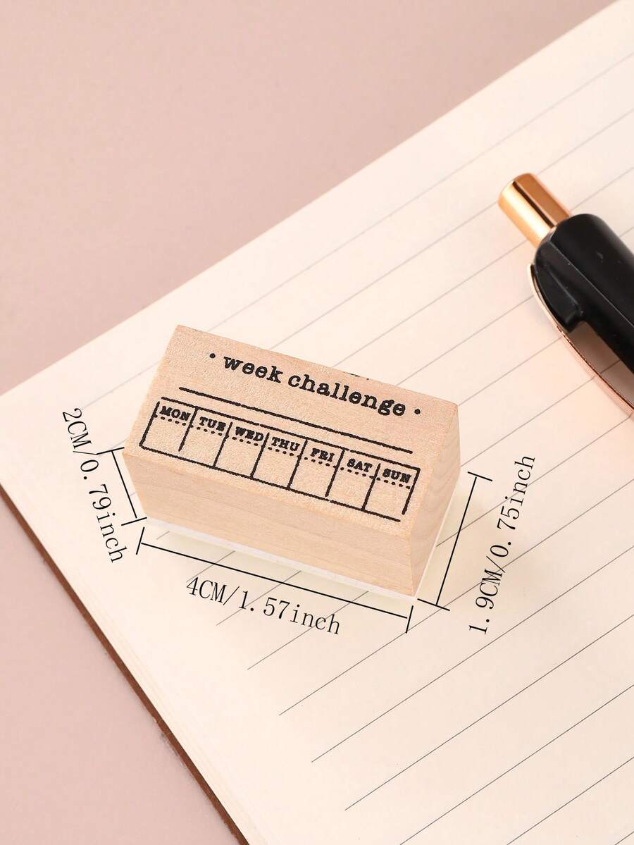 1pc Letter Graphic Wooden Stamp, Vintage Multi-purpose Wooden Stamp For ...