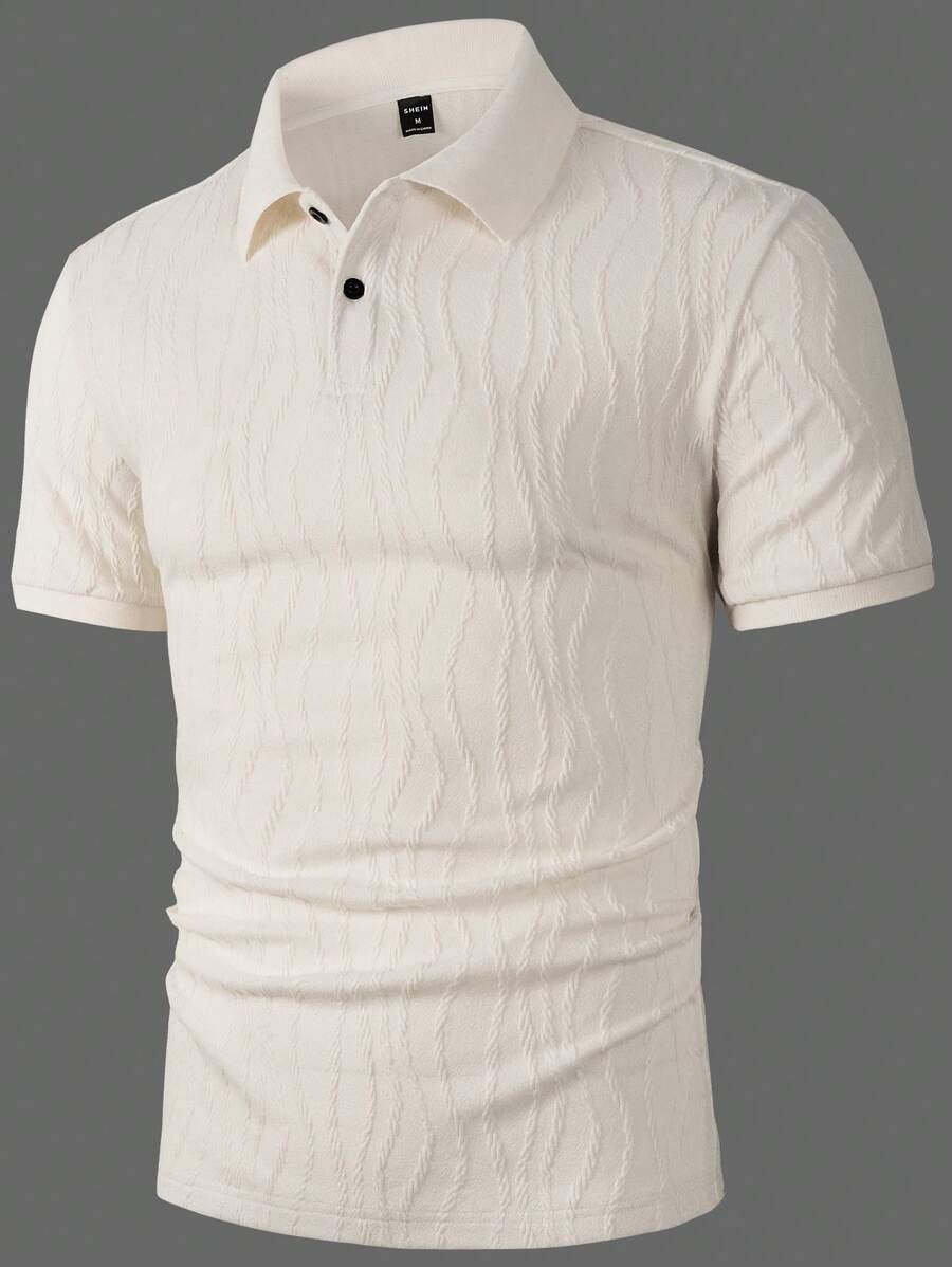 Manfinity Homme Men Solid Textured Polo Shirt | SHEIN UK