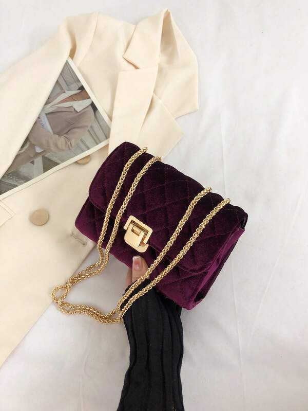 Mini Square Bag Quilted Flap Chain Strap | SHEIN UK