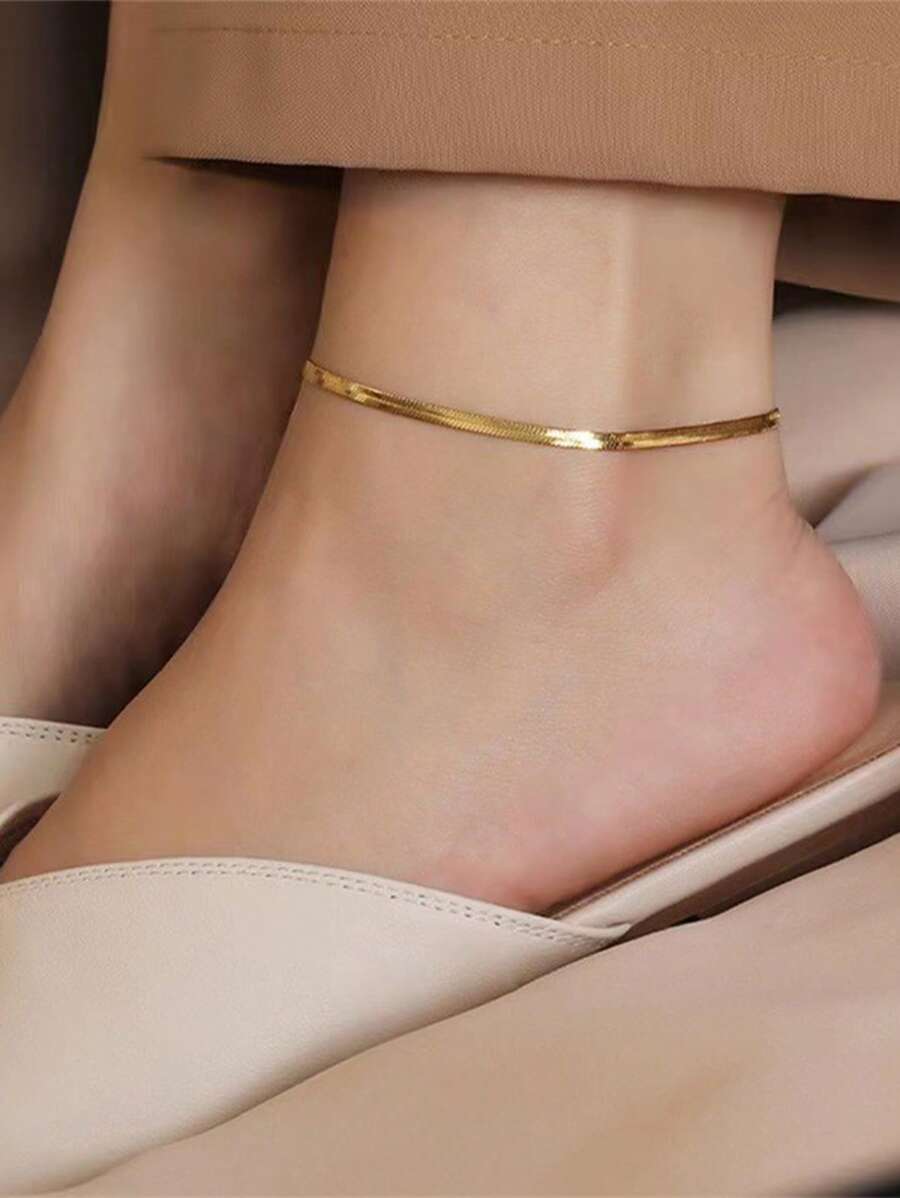 Minimalist Solid Anklet | SHEIN UK