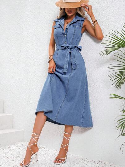Shop Denim & Jean Dresses | Trendy Fashion | SHEIN USA