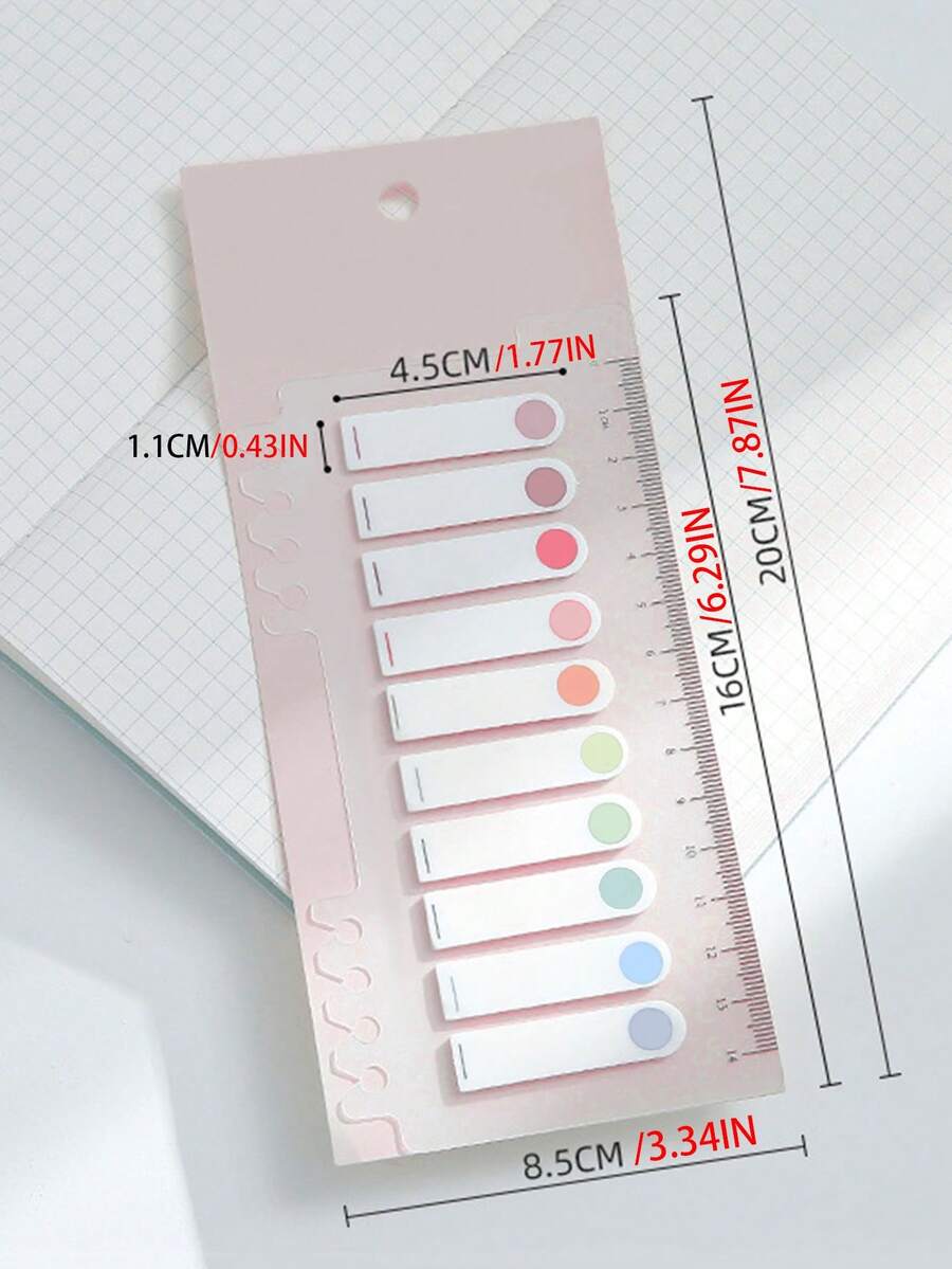 10pcs Mixed Color Sticky Index Tab, Simple Multi-purpose Writable Index ...