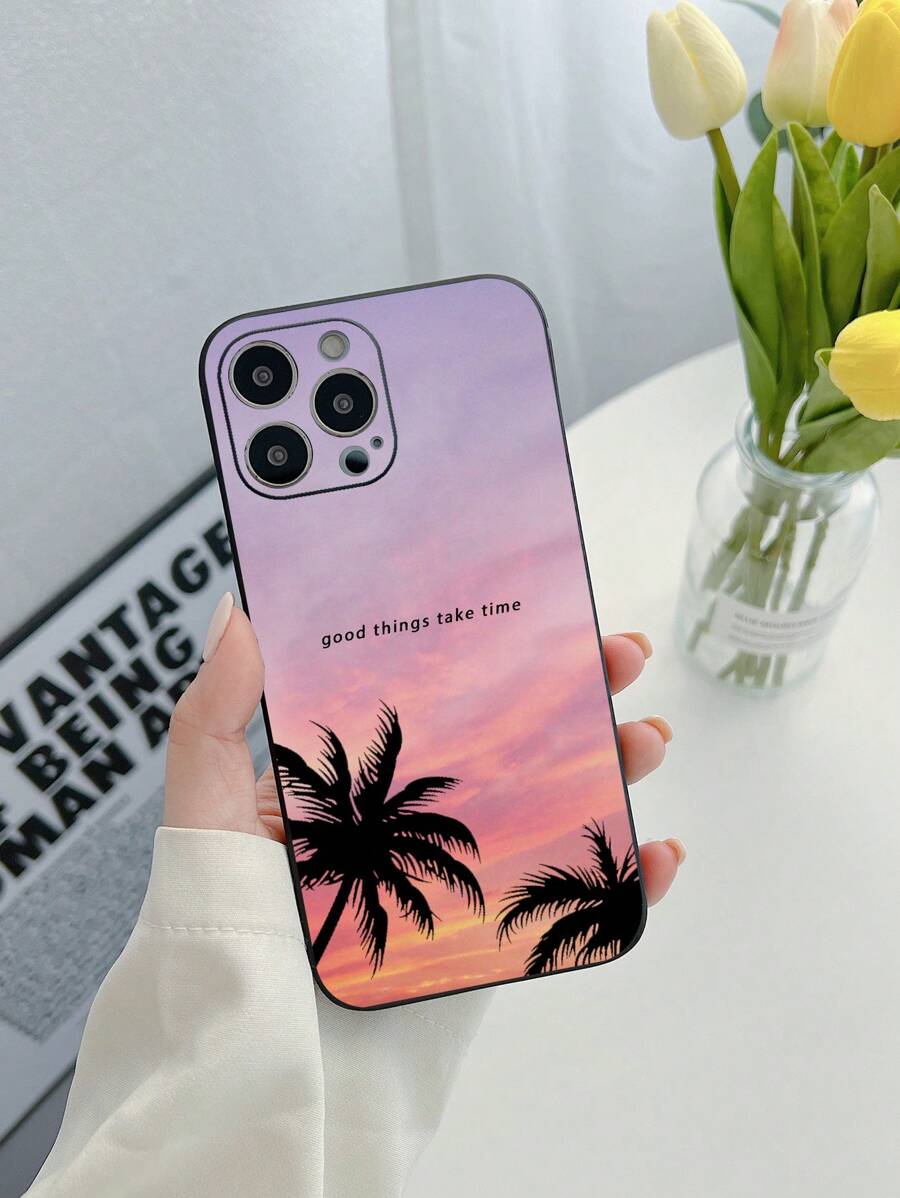 Summer Coconut Tree Print Phone Case | SHEIN USA
