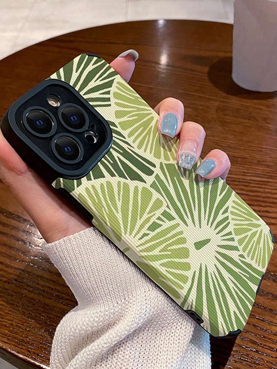 Green Leaf Pattern Phone Case | SHEIN USA