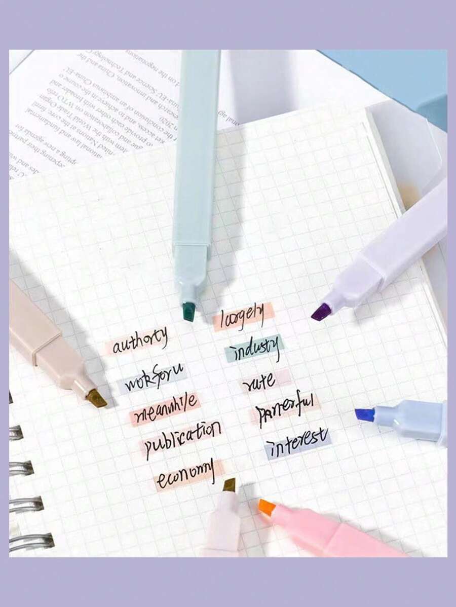 Highlighters, 12 Pcs, Chisel Tip, Muted Pastel Color, No Bleed ...