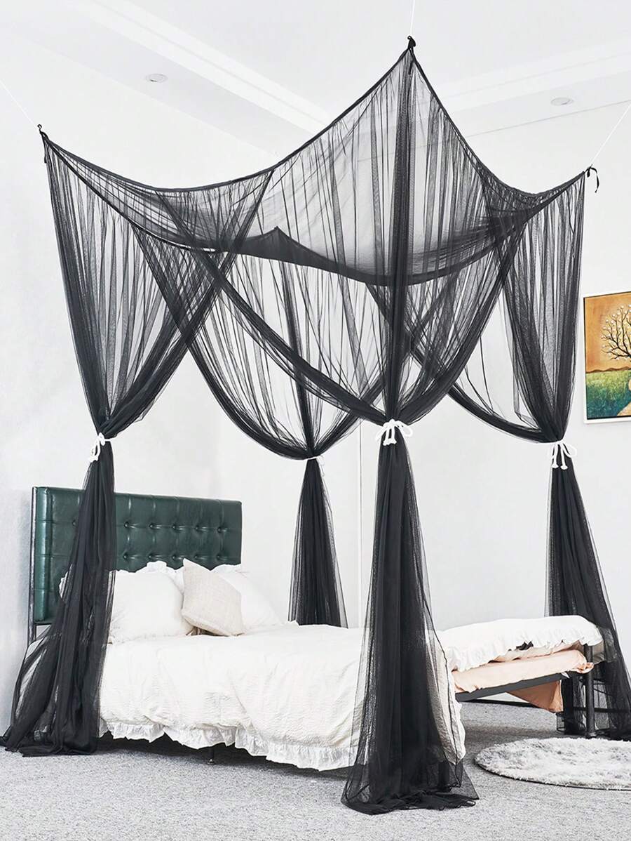 1pc White 4-Door Mesh Mosquito Net For Home, Summer Anti-Mosquito Net ...