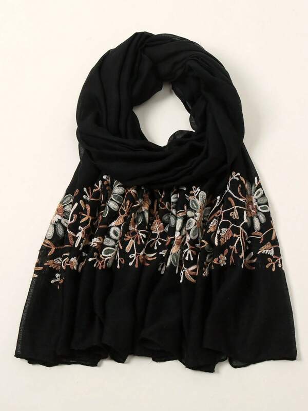 Floral Embroidered Scarf | SHEIN USA