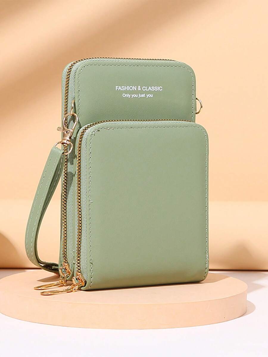 Letter Detail Phone Wallet Zipper Around | SHEIN USA