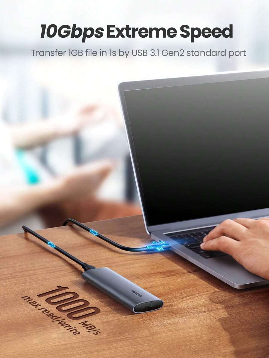 UGREEN SSD Case 10Gbps NVMe M2 SSD M Key Case For PCIe To USB SSD ...