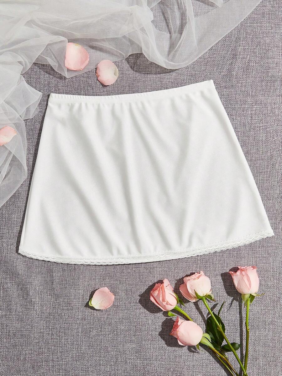 Solid Lace Trim Half Slips | SHEIN USA